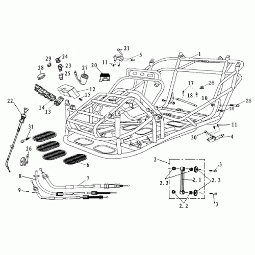 Frame Composition (Dazon Raider 150 2006 and Earlier)