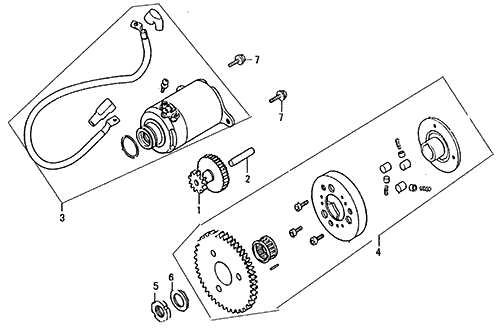 Starting Motor (Dazon Raider 150 2005 and Older)